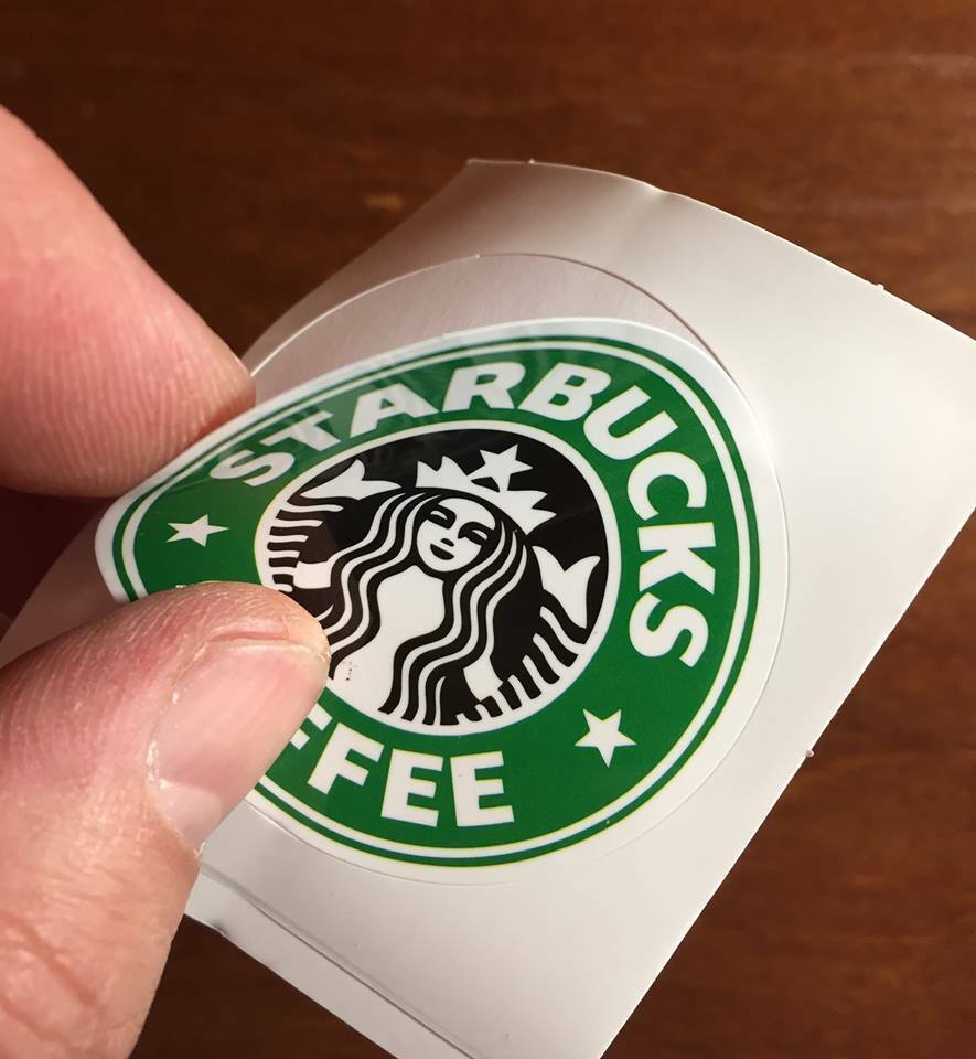 Starbucks Coffee Plastic PVC Vinyl Stickers decal for cups mug (20 pk ...