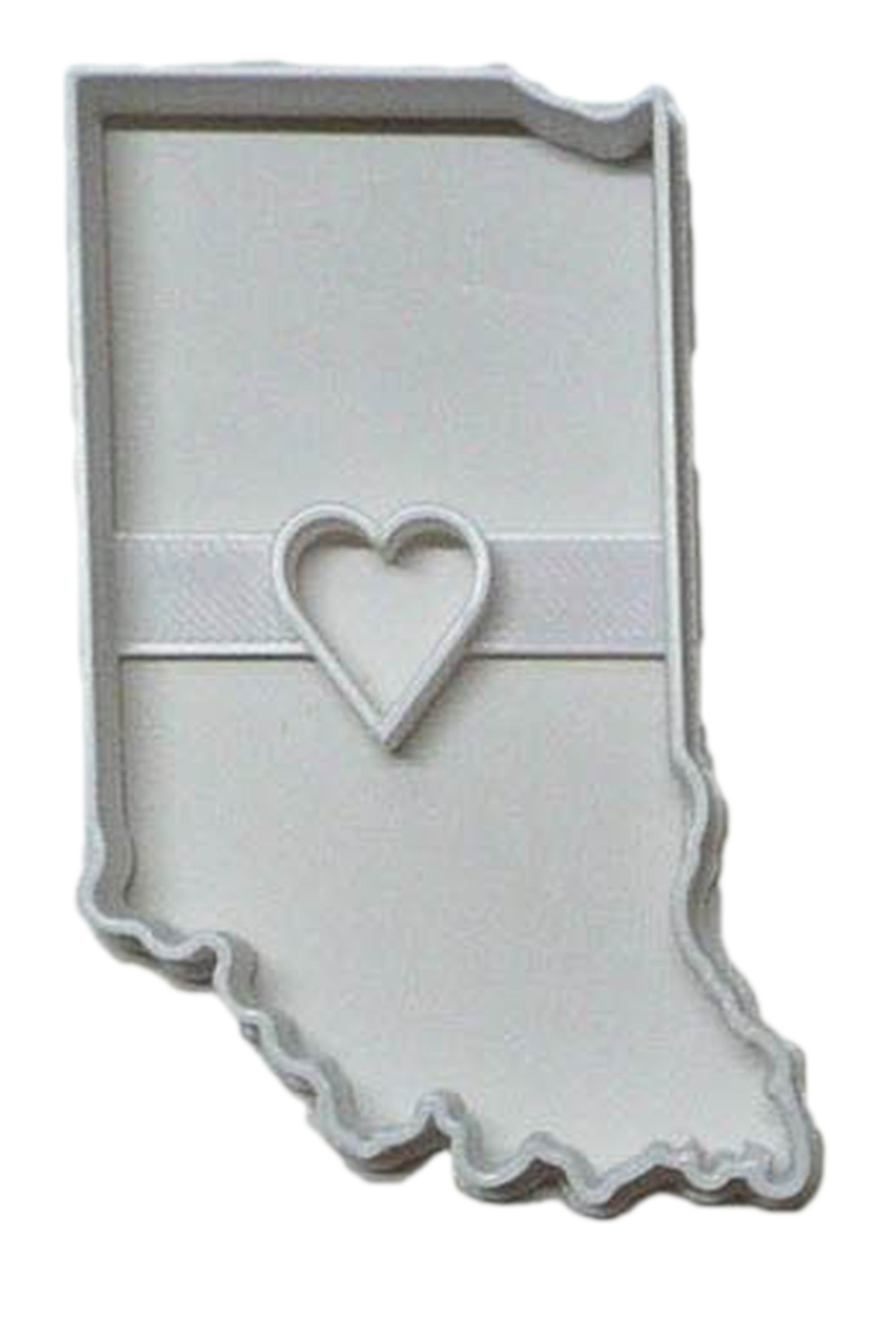 Indiana State With Indianapolis Heart Hoosiers Capitol Cookie Cutter ...