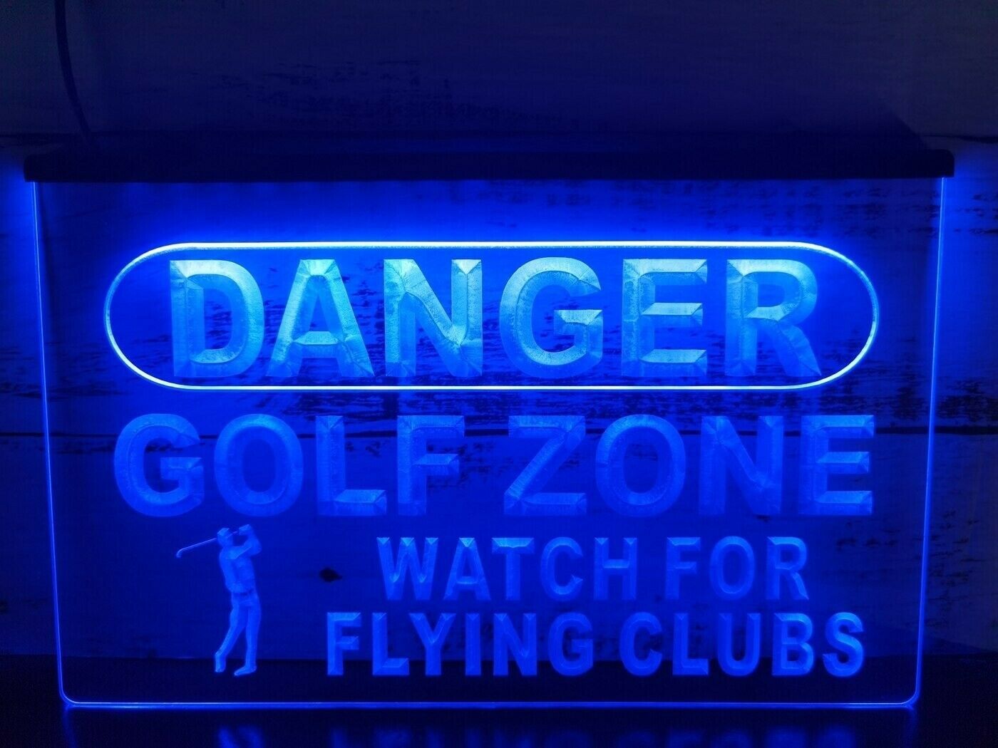 Golf Zone Danger Warning LED Neon Light Sign Home Decor Craft Display ...