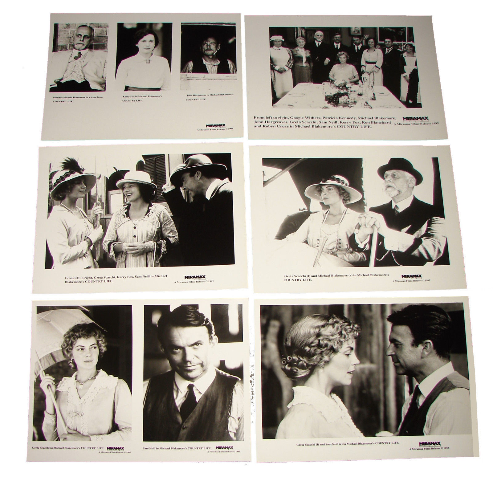 6 1994 COUNTRY LIFE Movie Press Photos Sam Neill Greta Scacchi John ...
