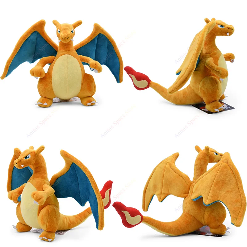 Anime Shiny Charizard Plush Pokemon Dolls Toy Cute Mega Evolution X ...