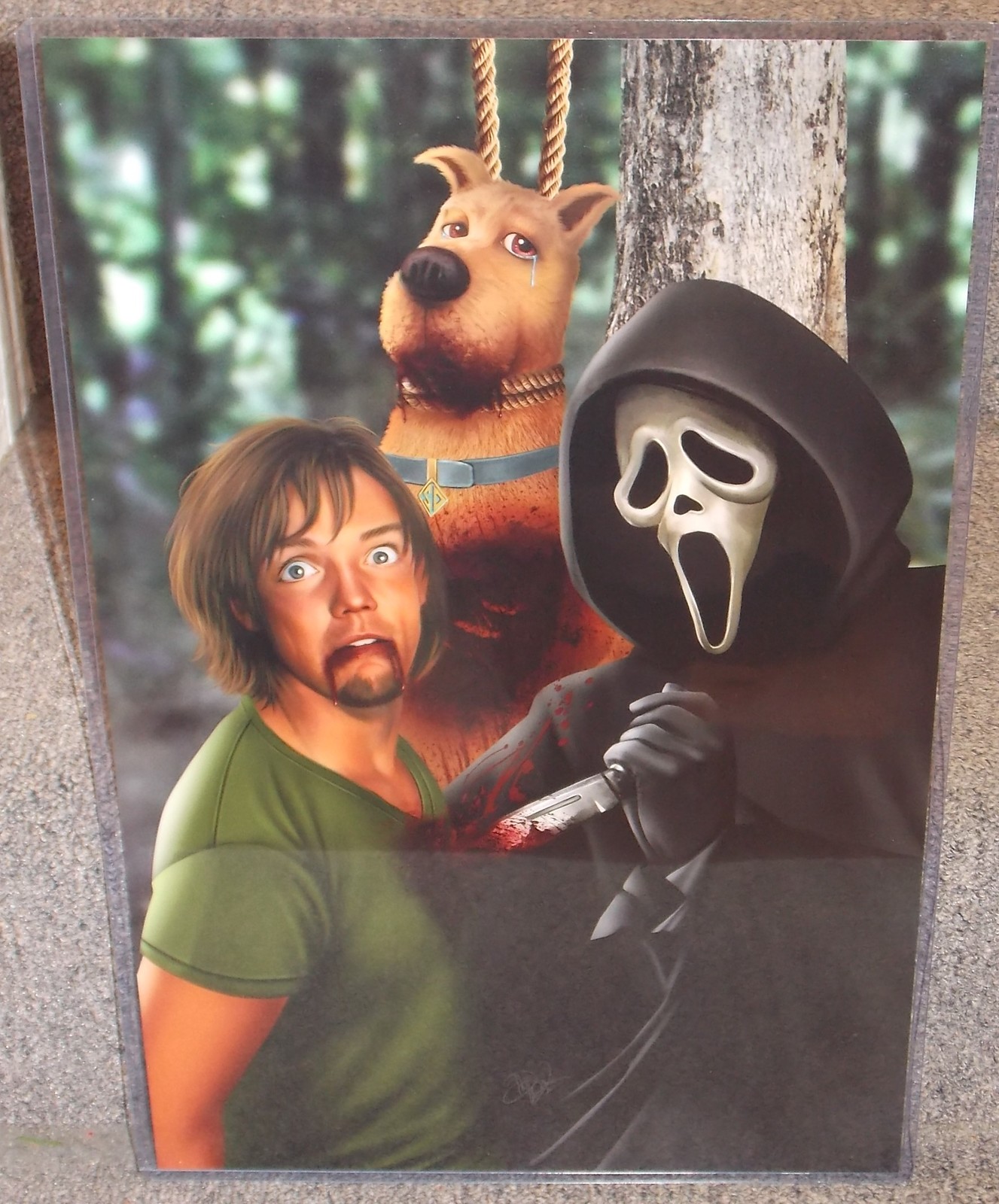 Scream Ghostface vs Scooby Doo Glossy Art Print 11 x 17 In Hard Plastic ...