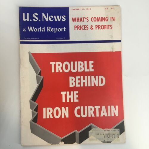 US News & World Report Magazine January 21 1955 Trouble Behind The Iron ...