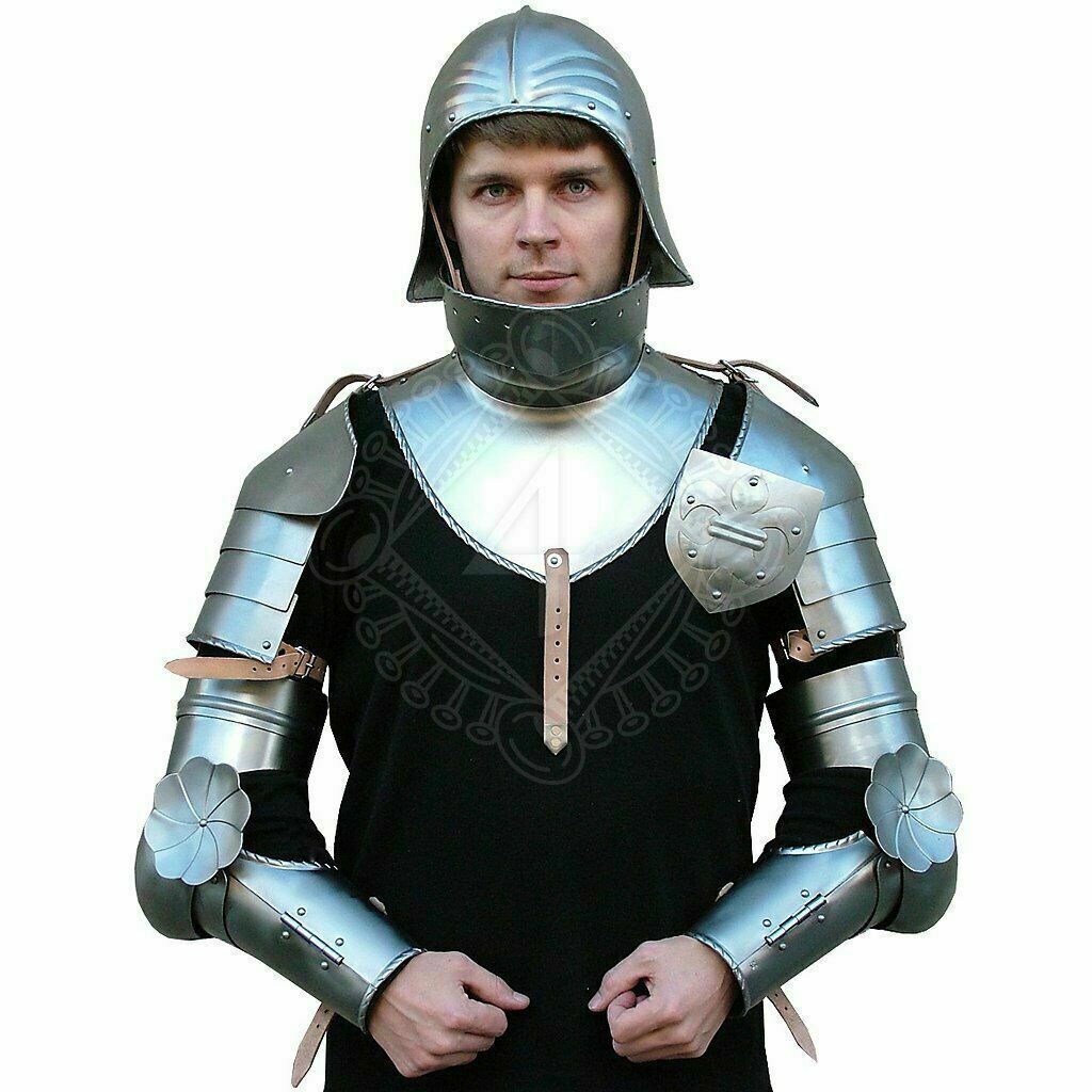 Médiévale Knight Corps Armor Suit Casque /Pauldrons/À Bracer Et Hausse ...