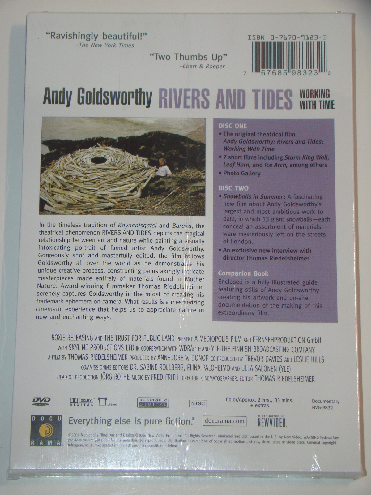 Andy Goldsworthy RIVERS AND TIDES Working with Time - SPECIAL ...