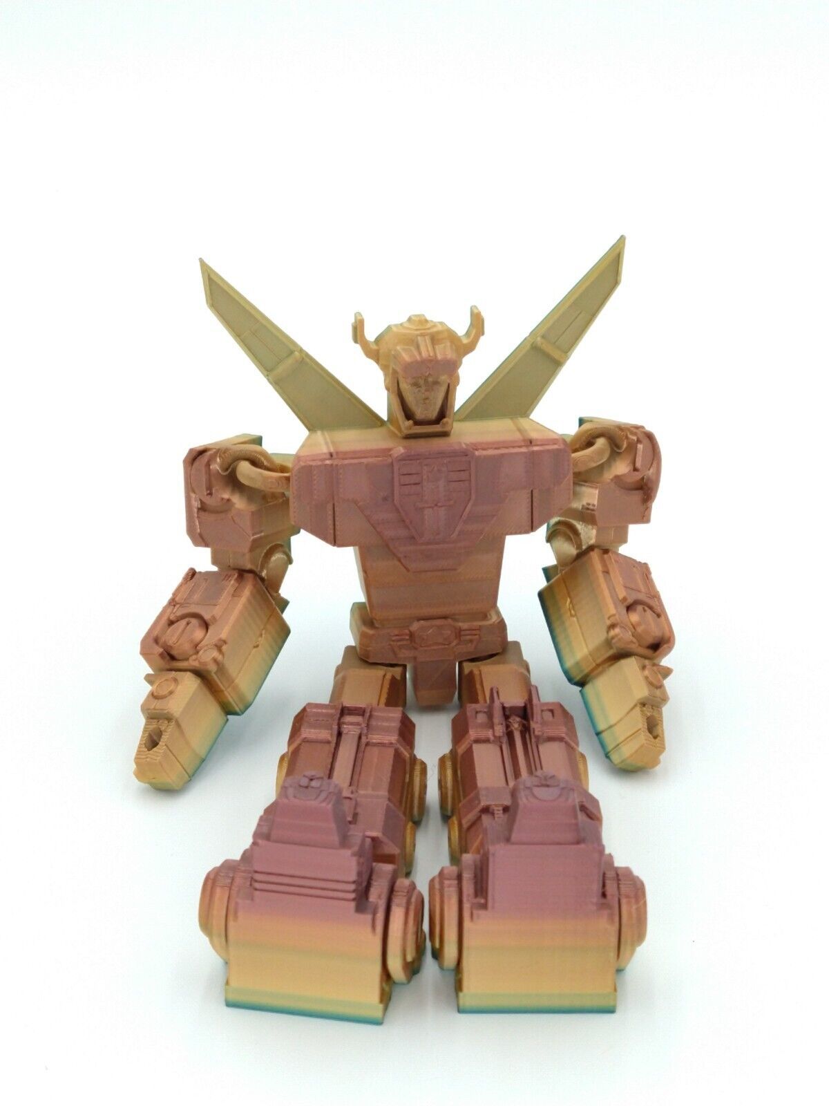 Voltron Figure Articulated Flexi Metallic Rainbow Colors 10" 3D Printed ...