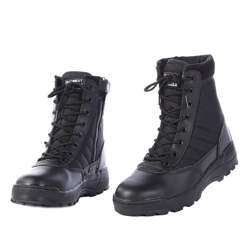 New Military Leather Boots for Men Combat Bot Infantry Tactical Boots ...