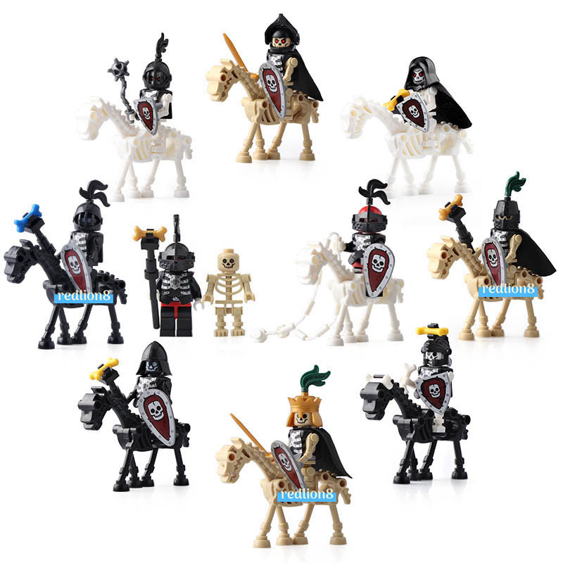Medieval Castle Kingdoms Knights Skeleton Horse Lego Compatible ...