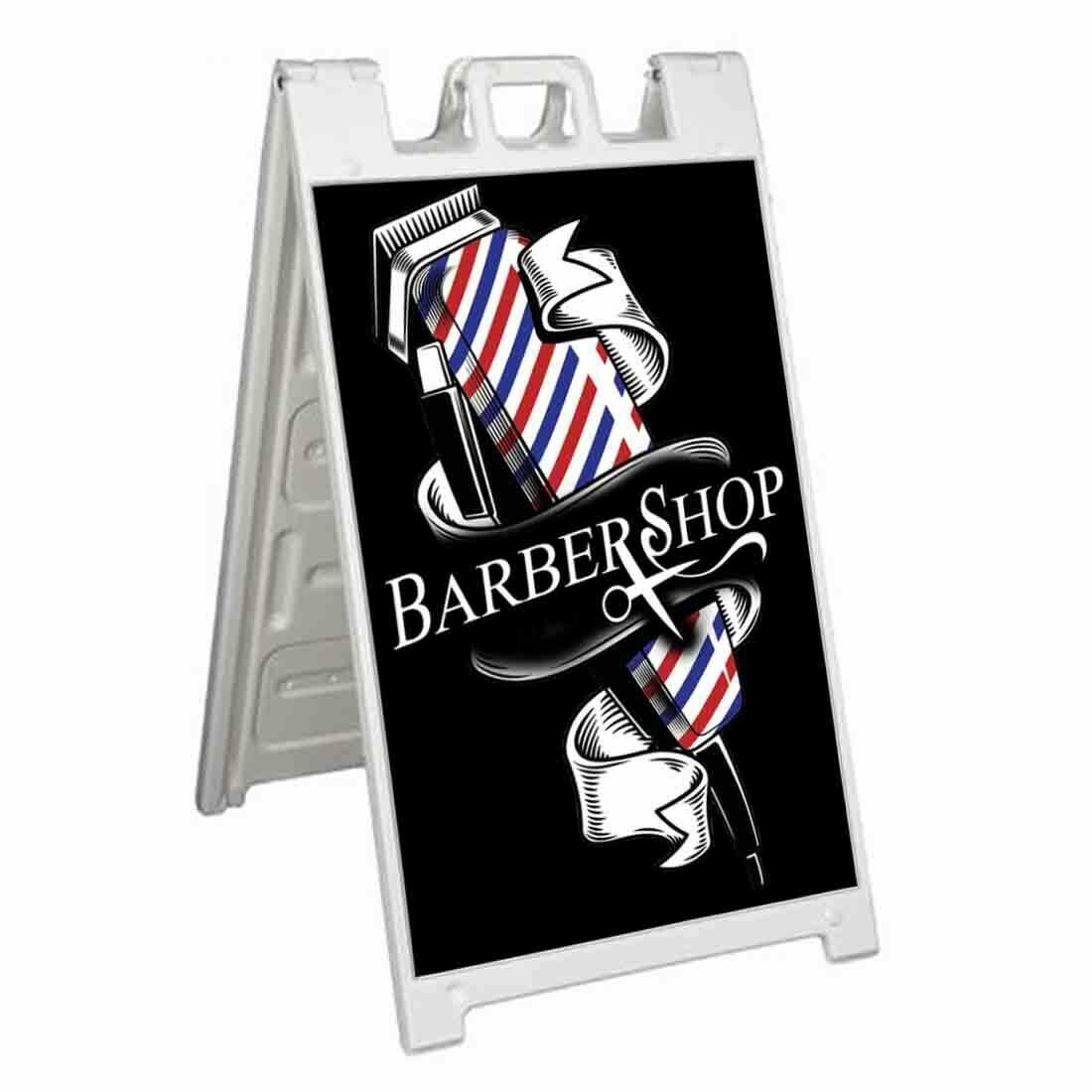 BARBER SHOP SCISSORS Signicade 24x36 A Frame Plastic Sidewalk Sign ...