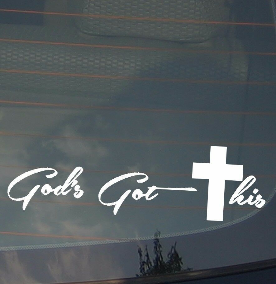 Christian Vinyl Car Window Sticker Decal Cross Prayer Jesus Religious 7 ...
