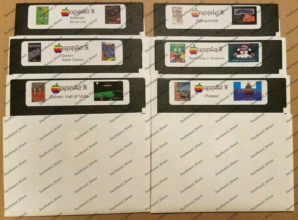 Apple II IIe IIc IIgs Vintage Game Pack #4 *Comes on New Double Density ...