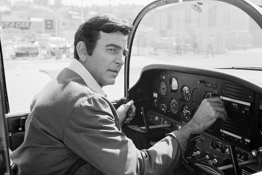 Mike Connors Mannix At Controls Cockpit Aircraft Airplane 11x17 Mini ...