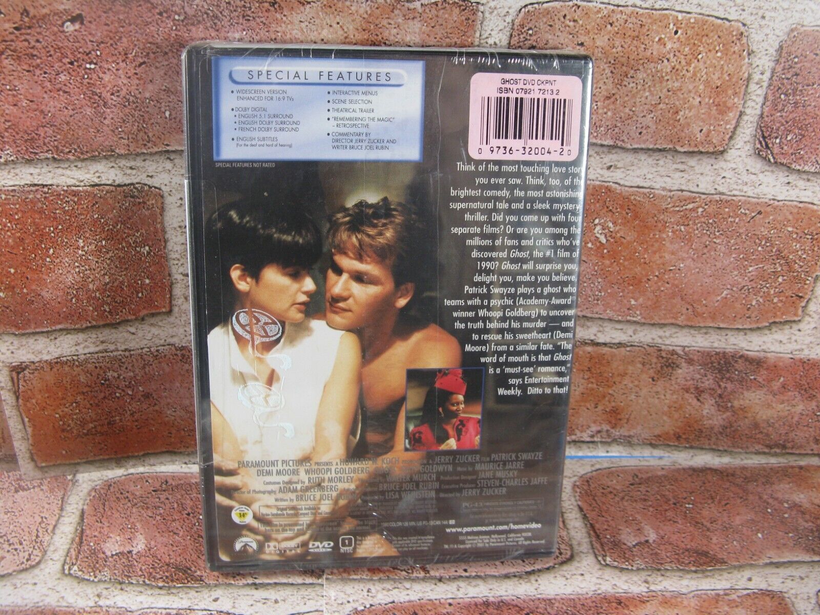 Ghost 1990 (DVD, 2001, Widescreen) Patrick Swayze, Demi Moore New ...