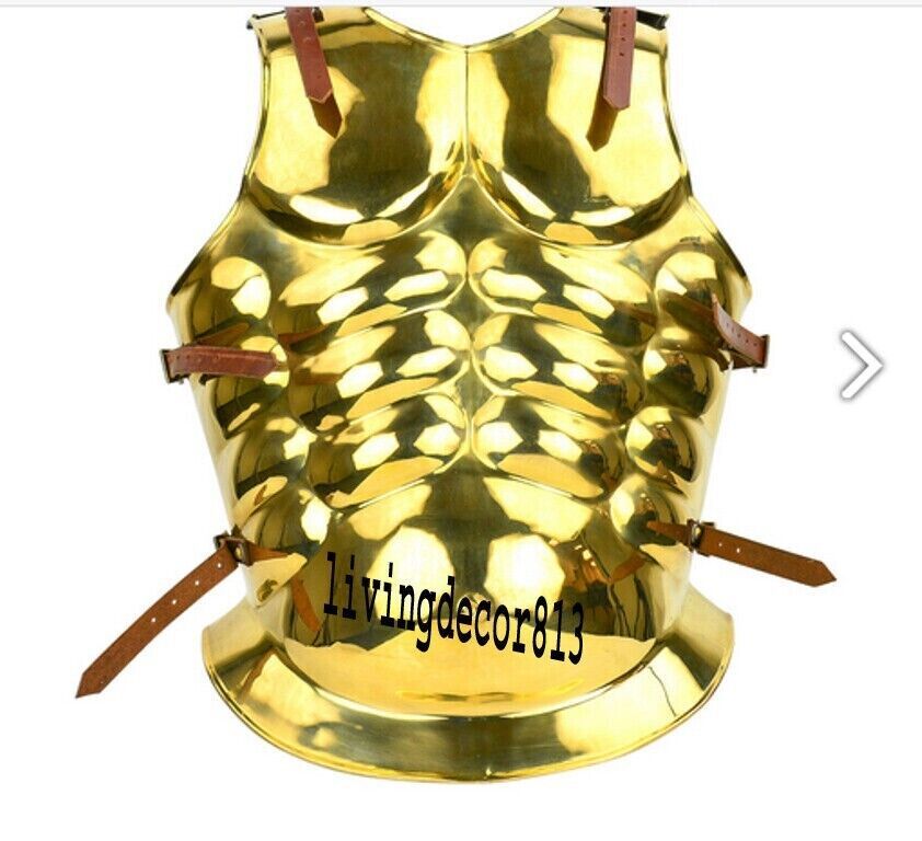 Medieval Replica Armor Muscles Jacket Brass Finish Breastplate Armor ...