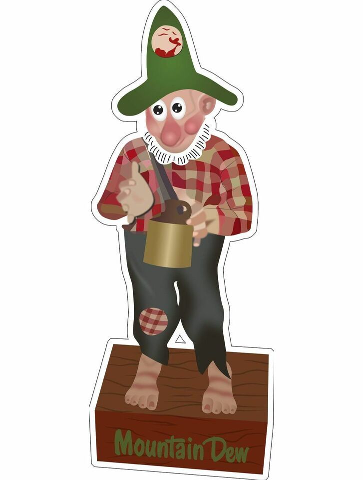 Mountain Dew Hillbilly Standing Laser Cut Metal Advertisement Sign ...