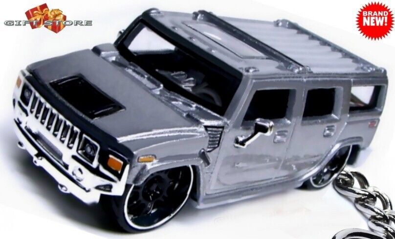 HTF RARE KEYCHAIN SILVER PEWTER HUMMER H2 NEW CUSTOM LOWRIDER Ltd GREAT ...