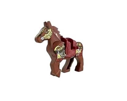 Brown Horse Gold Saddle Animal Minifigure Packs - LEGO (R) Minifigures