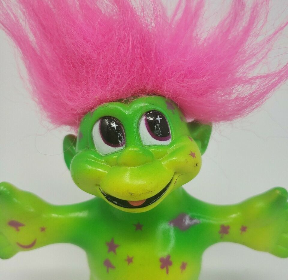 VINTAGE 1992 TRENDMASTERS LAND OF THE TROLLS GREEN TALKING TROLL TALKS ...