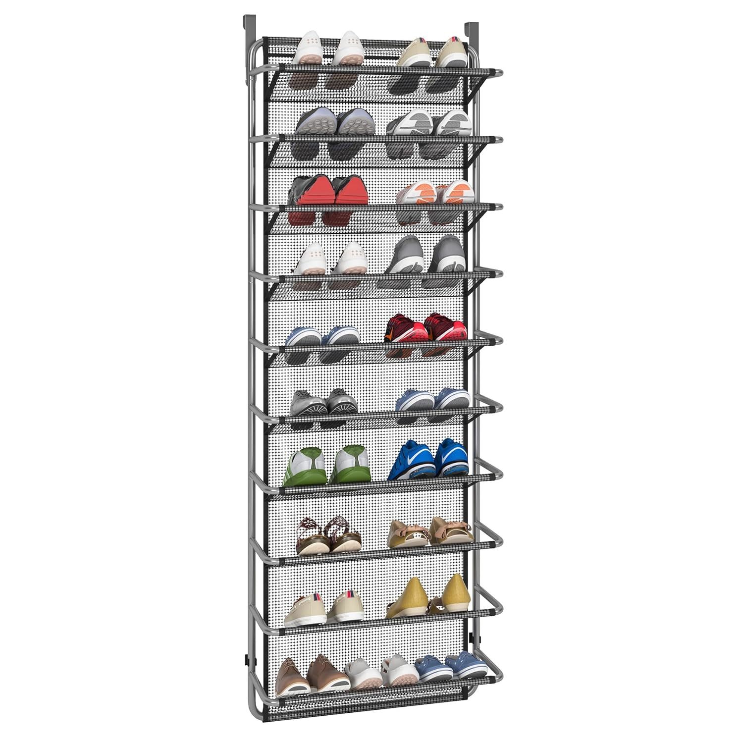 10 Tier Shoe Rack Over The Door Shoe Organizer Hanging Shoe Storage The ...