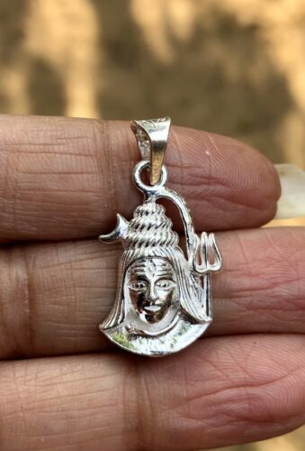 Artisan Crafted 925 Sterling Silver Lord Shivas, Shiv jis Pendant #2 ...
