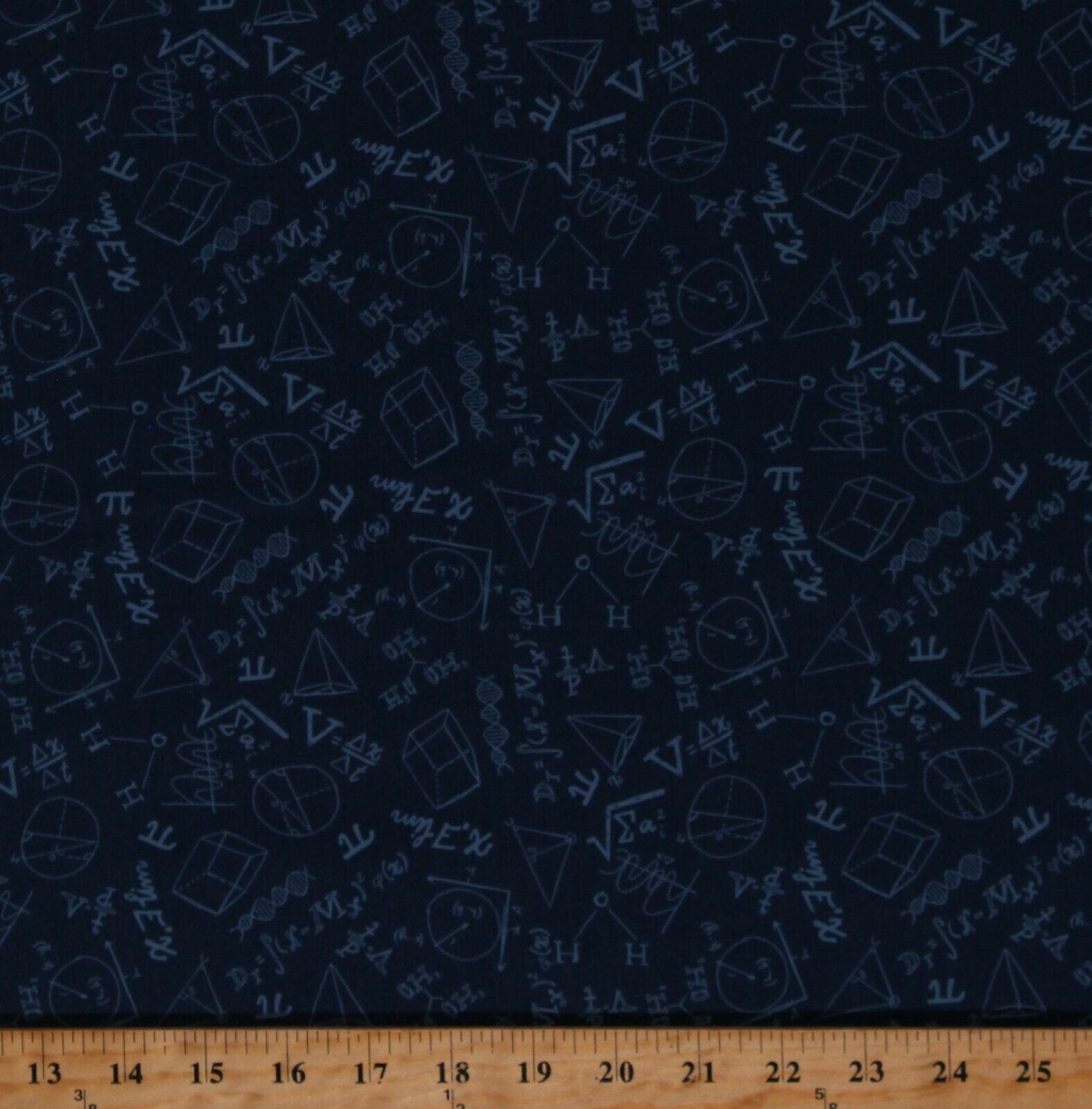 Cotton Math Equations Scientific Academic Fabric Print by the Yard D756 ...