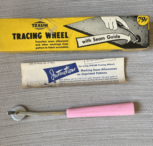 Vintage 1949 Traum Pink Tracing Wheel Seam Guide With Box ...