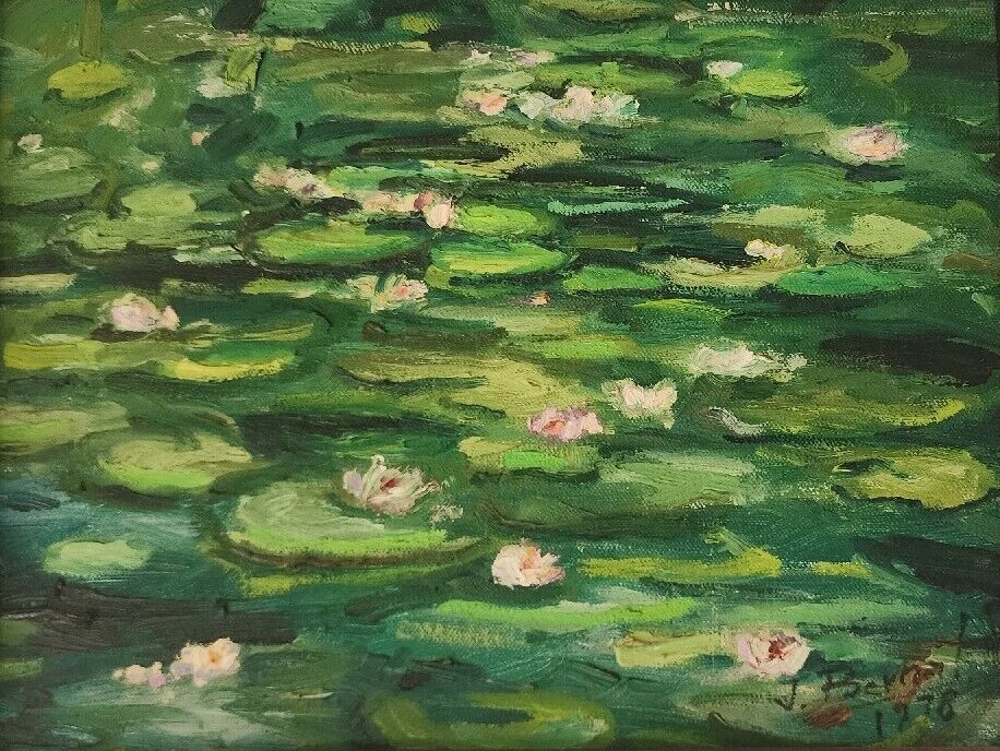 Rare & Vintage 1978 Jose Bernal Cuban Oil Scenic Pond Painting - Listed ...
