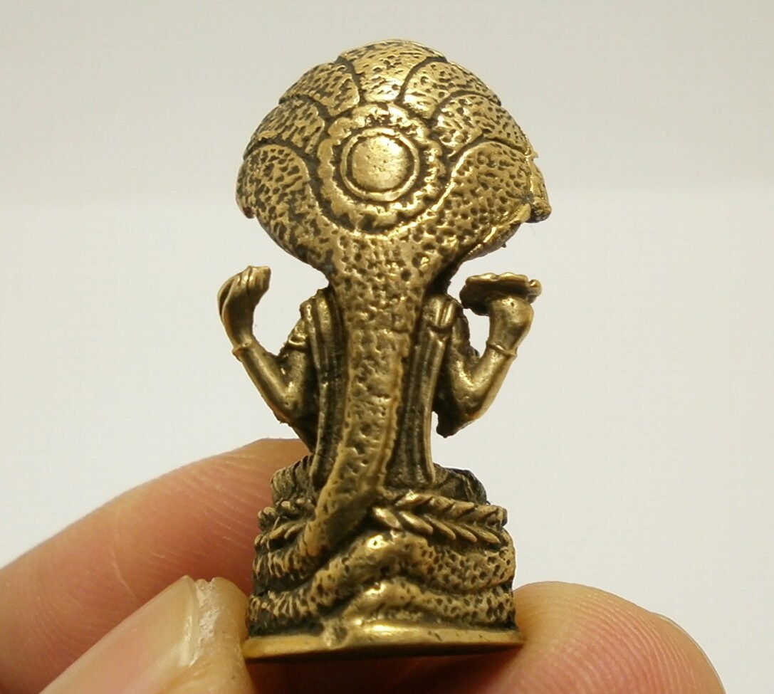 Lord Vishnu mini amulet the preserver Hindu god Trimurti amulet blessed ...