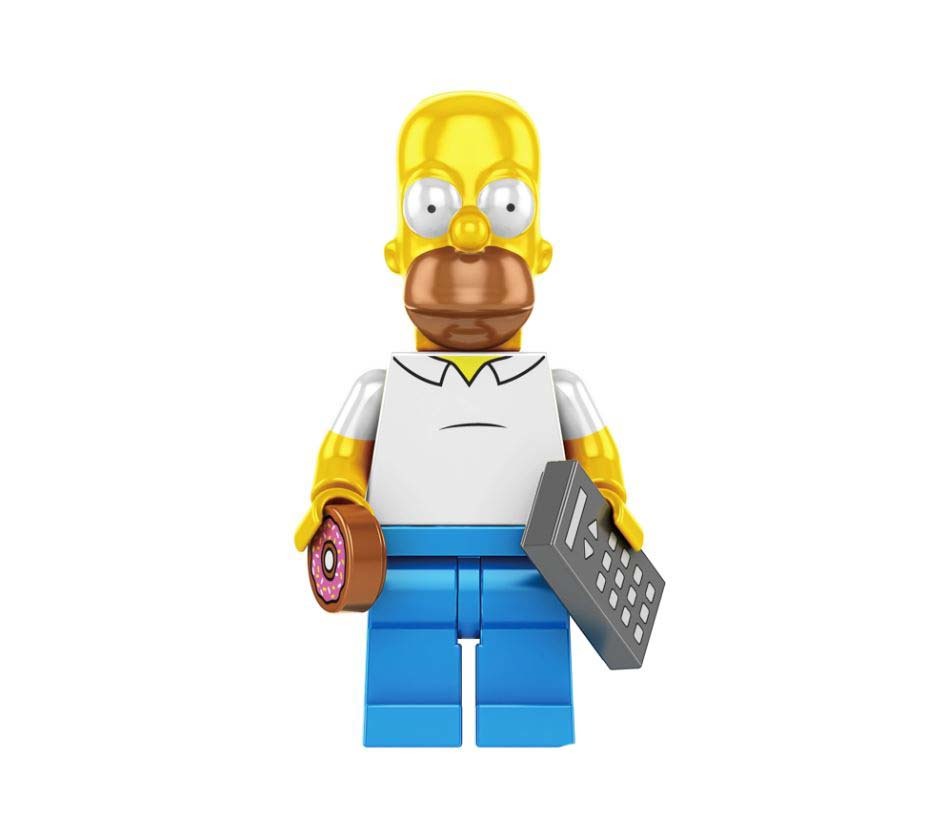 Homer Simpson with remote The Simpsons Cartoon Minifigure - LEGO (R ...