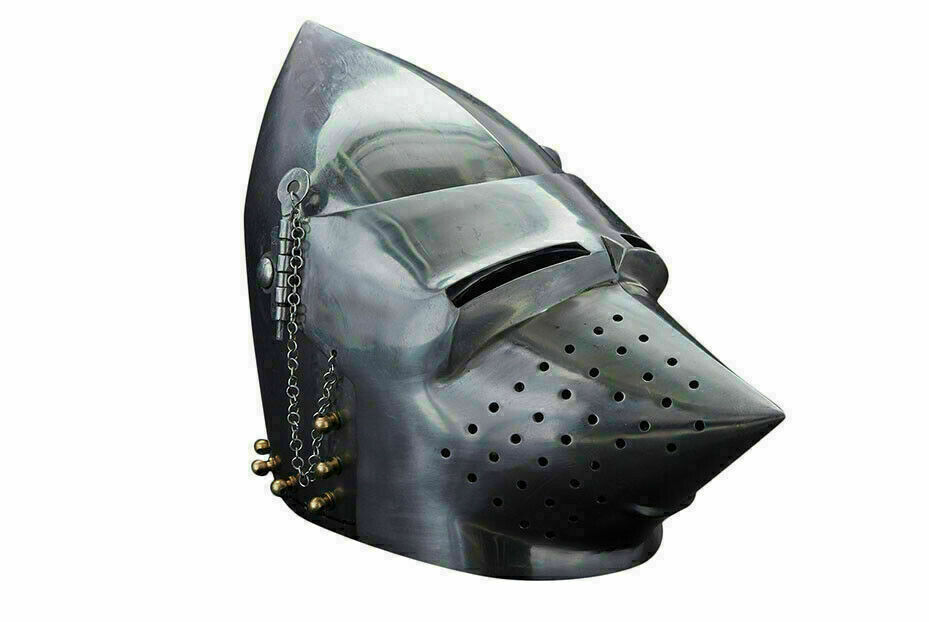 Medieval Knight Hounskull Helmet 18 gauge Klappvisor Battle Larp Sca ...