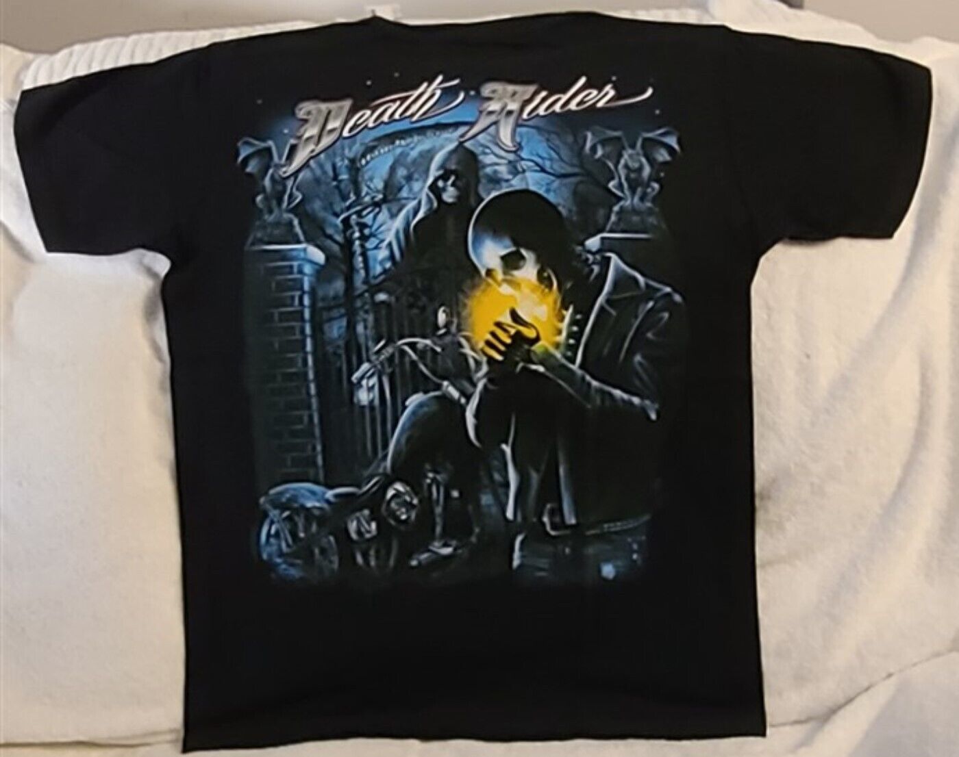 SKELETON SKULL BIKER MOTORCYCLE GRIM REAPER SCYTHE DEATH RIDER GARGOYLE ...