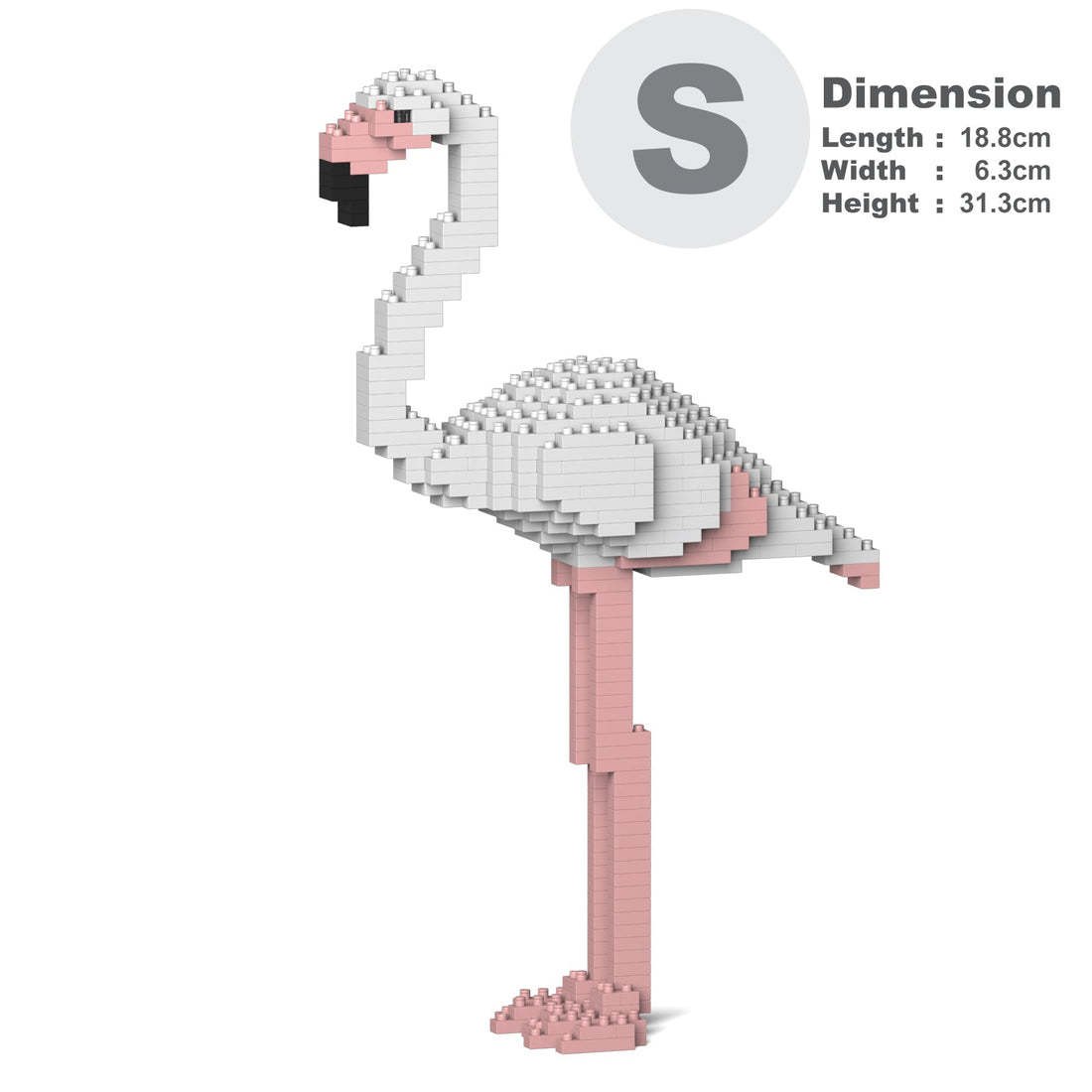 Flamingo Sculptures (JEKCA Lego Brick) DIY Kit - Building Toy Complete ...