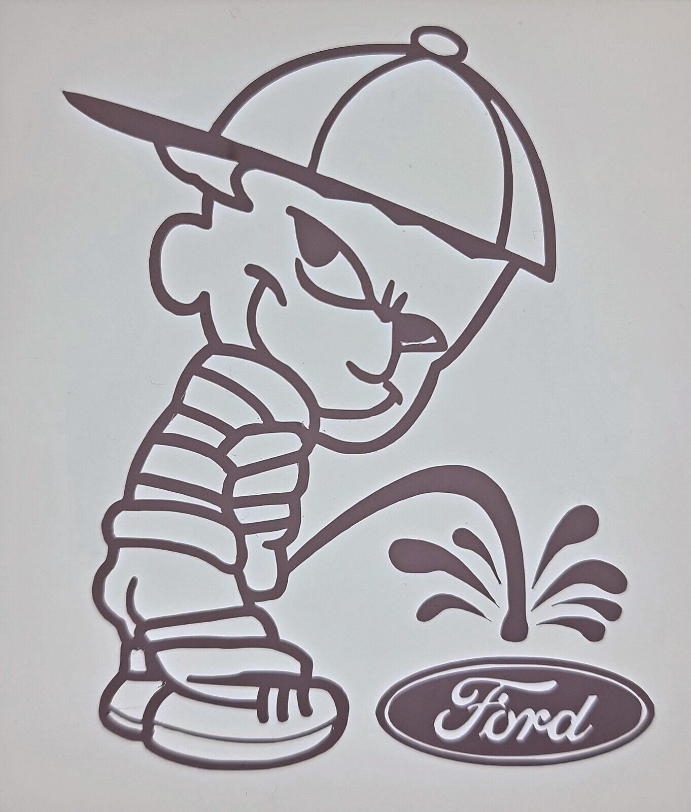 Calvin Peeing On Ford Die-Cut Vinyl Indoor Outdoor Car Truck Window ...