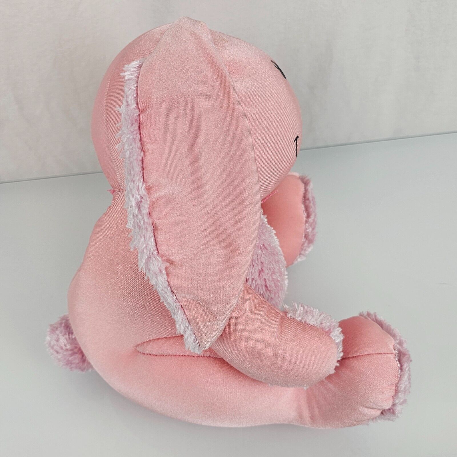 MOSHI PINK BUNNY MICROBEAD PLUSH FURRY EAR TUMMY BRENTWOOD ORIGINALS 12 ...