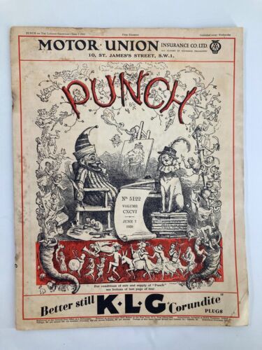 VTG Punch Magazine June 7 1939 #5122 Vol 196 WWII Cartoon & Humour ...
