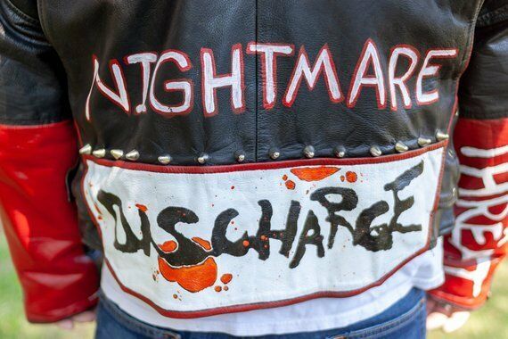 Multi Color American Nightmare Patches Biker Genuine Leather Silver ...