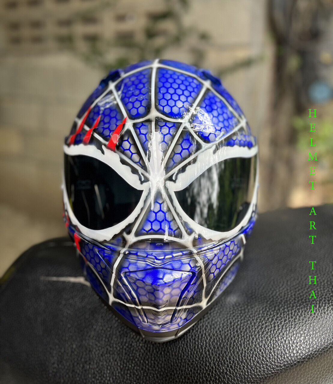 VENOM- SPIDERMAN CUSTOM MOTORCYCLE HELMET - Motorcycle & Powersport Helmets