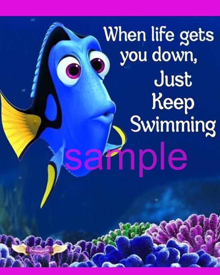 Finding Nemo Keep Swimming Dory wall hanging 8x10 decorations picture ...