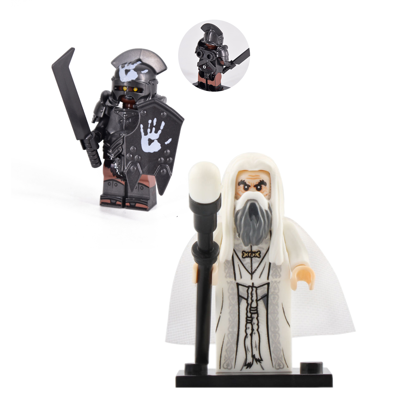 12pcs LOTR Creator Saruman & Uruk hai Orc Soliders Minifigure Set C ...