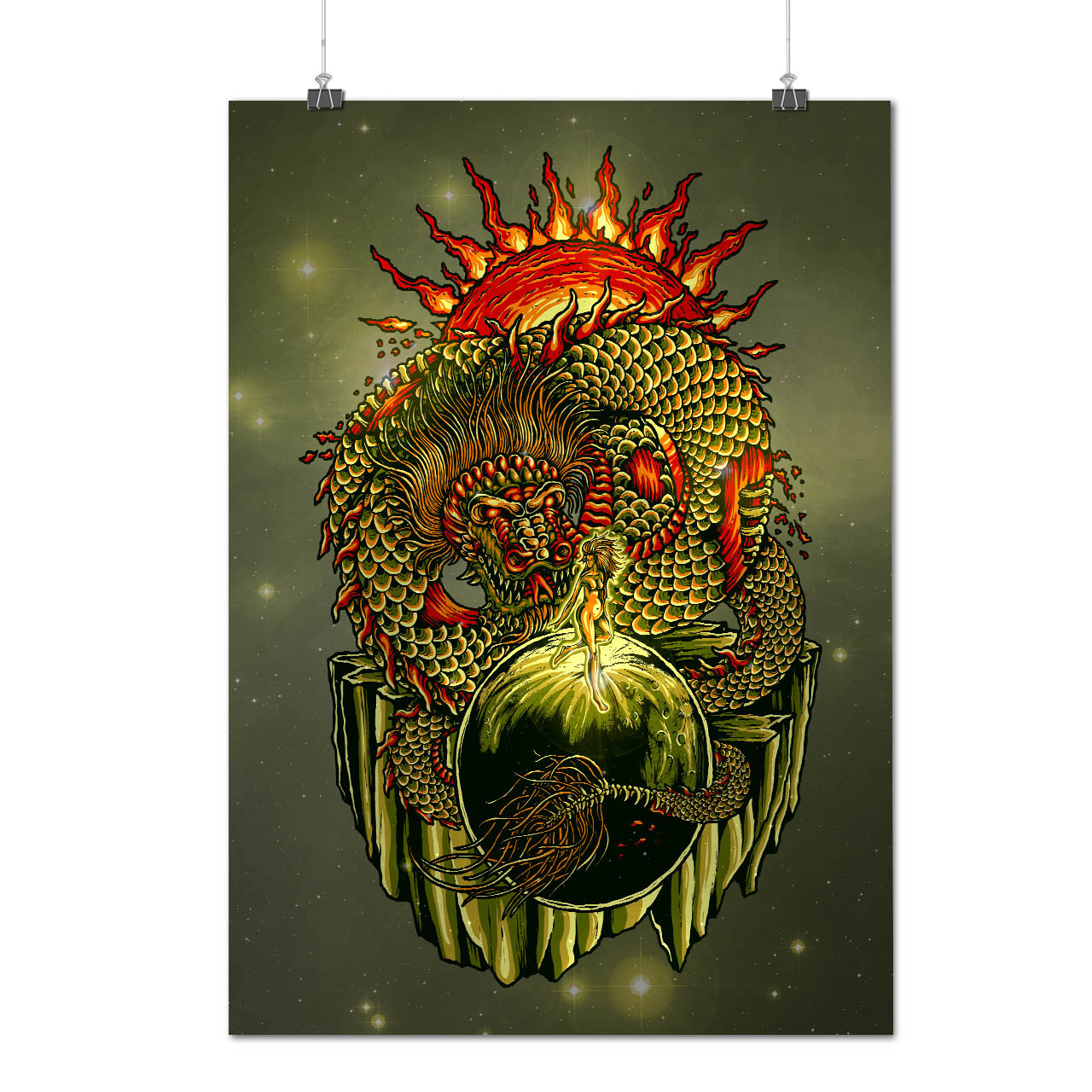 Chinese Dragon Asian Art Matte Glossy Poster A0 A1 A2 A3 A4 Wellcoda