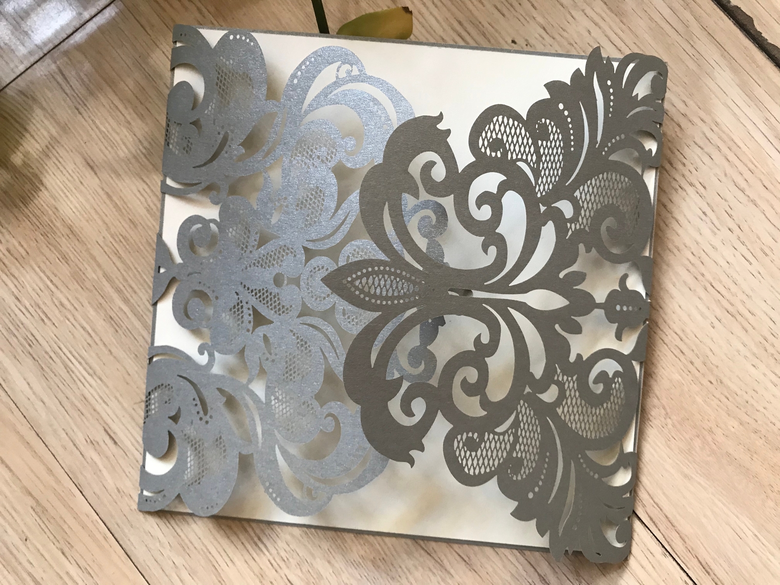 50pcs Silver Laser Cut Wedding Cards,Birthday Invitations,Wedding ...