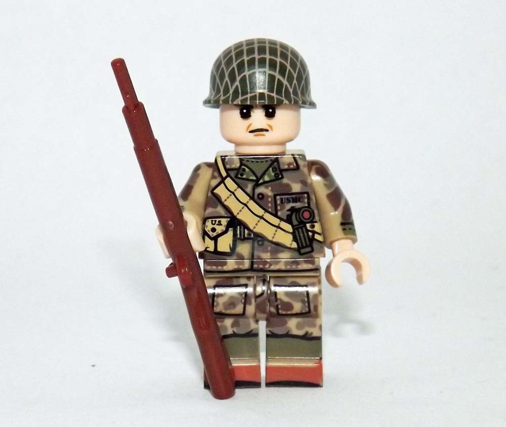 YY Minifigure Building Custom Marine camouflage Pacific Theater WW2 ...