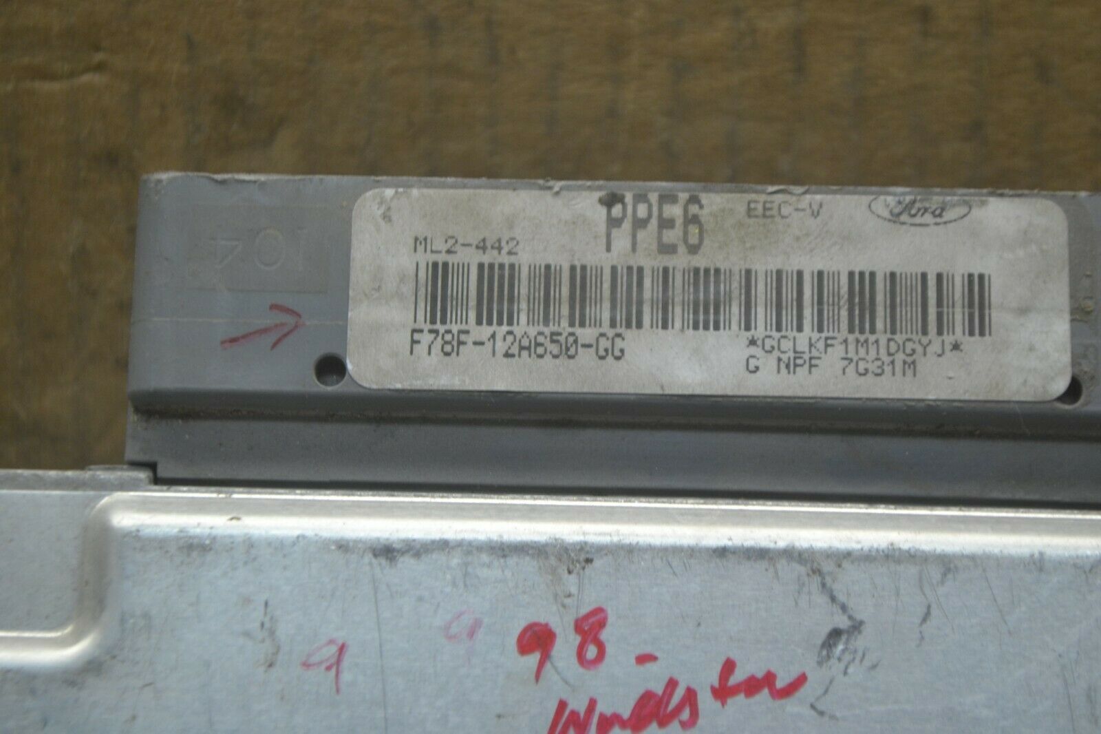 1998 Ford Windstar Engine Control Unit ECU F78F12A650GG Module 125-6d7 ...