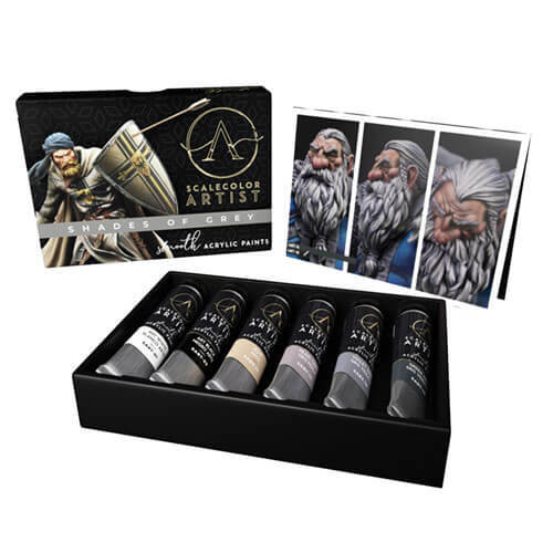 Scale 75 Scalecolor Artist Paint Set - Shades of Grey - Paint