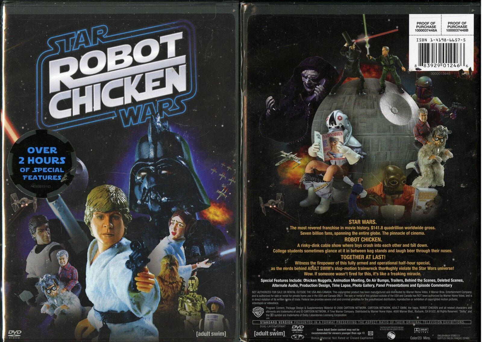 ROBOT CHICKEN STAR WARS DVD MARK HAMILL HULK HOGAN CARTOON NETWORK ...