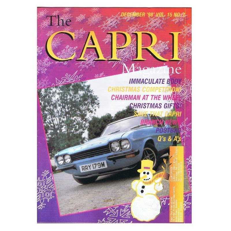 The Capri Magazine December'98 mbox2835 Vol.15 No.7 Immaculate body - Save the C - Magazines