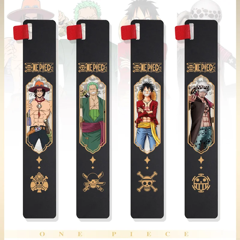 One Piece Action Toy Figures Periphery Luffy Law ACE Zoro Metal Ruler ...
