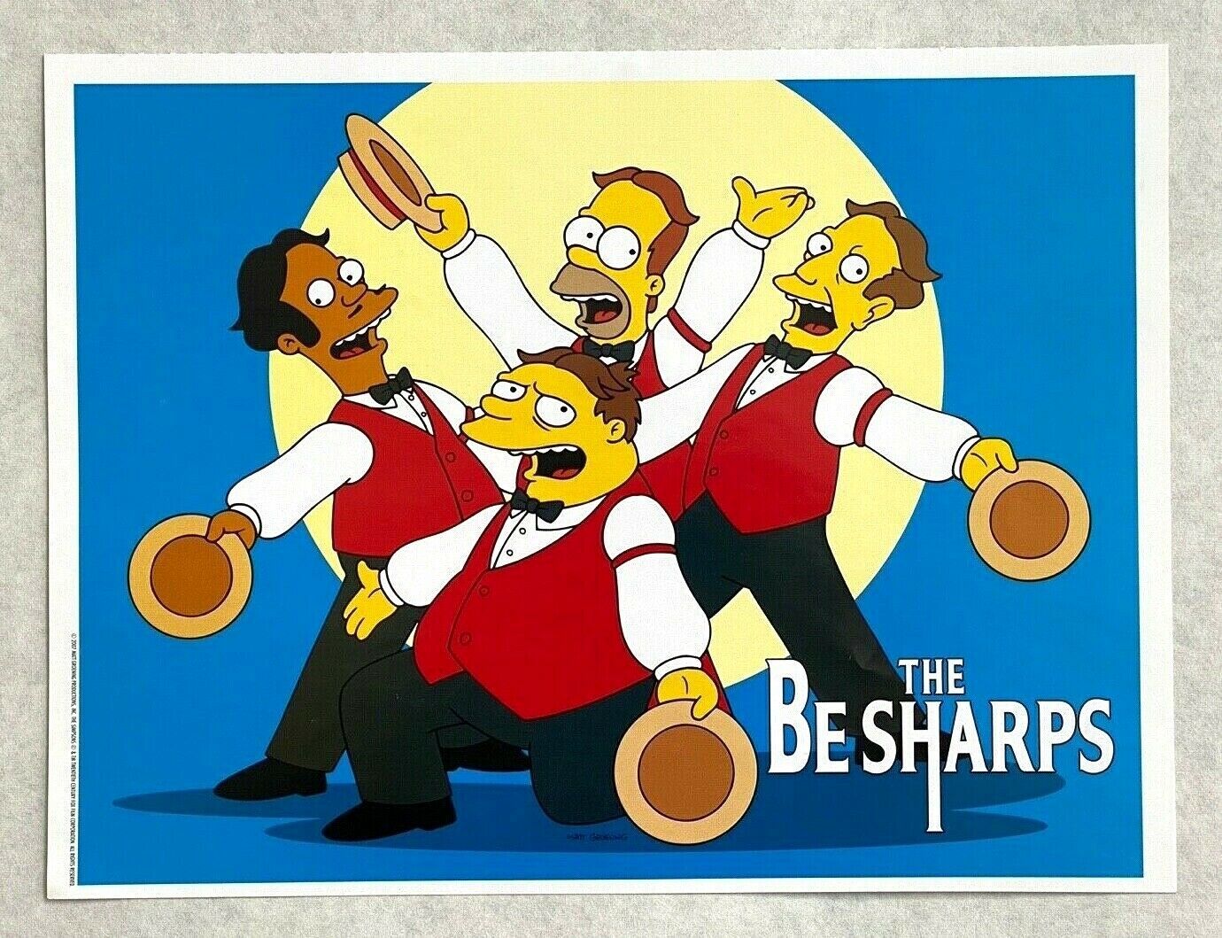 THE SIMPSONS 2007 Poster-Be Sharps-10.5x14"-Homer Apu Barney Skinner ...