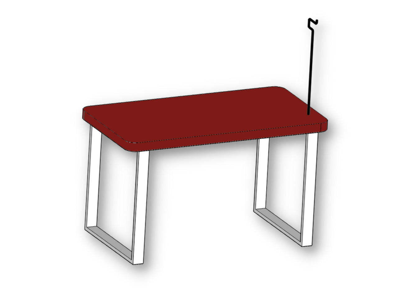 Fiberglass Laminate Table TFL DS 3060 with TR-2L Hanging Hooks - Desks ...