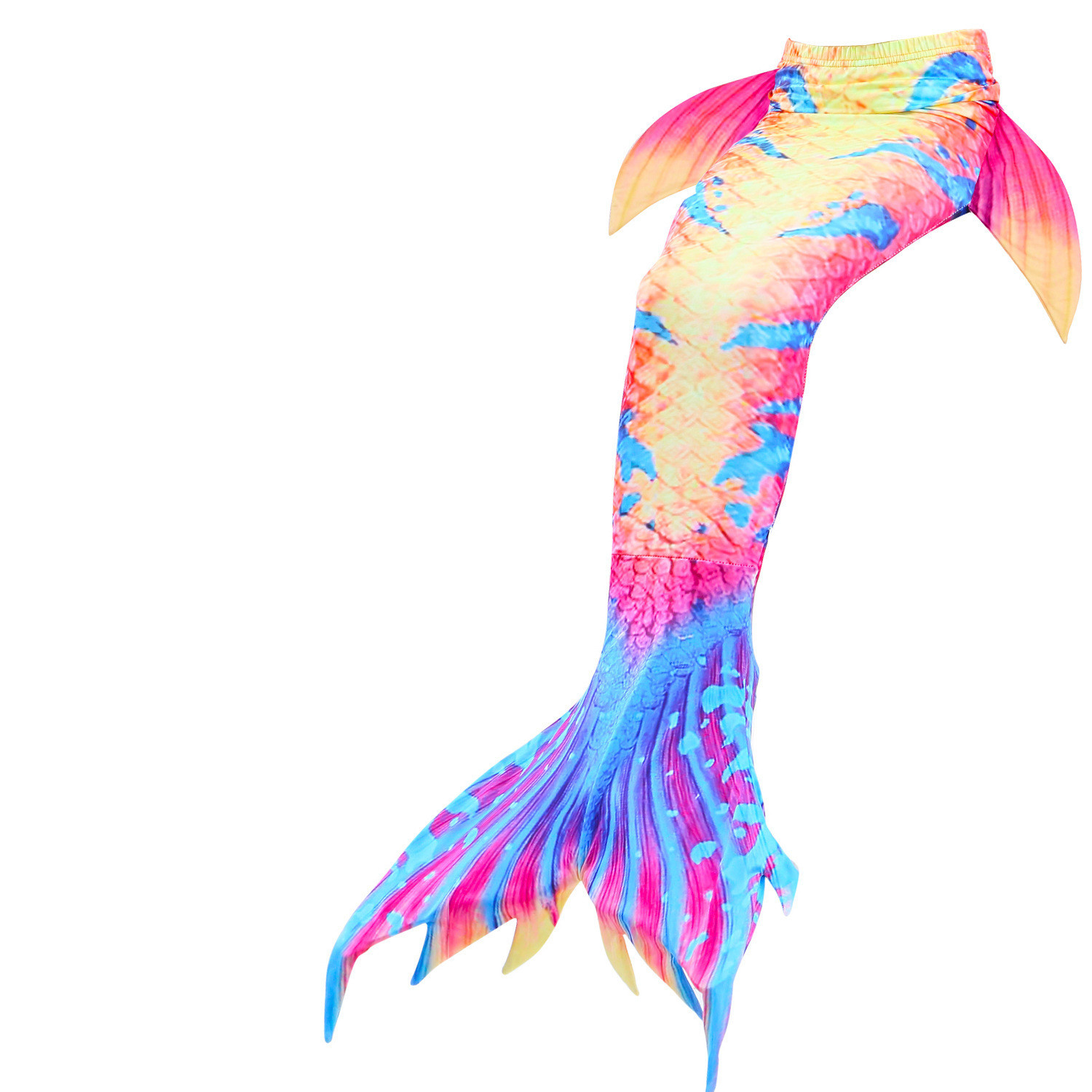 4PCS/Set Yellow Swimmable Mermaid Tail With Monofin Girls Swimwear ...